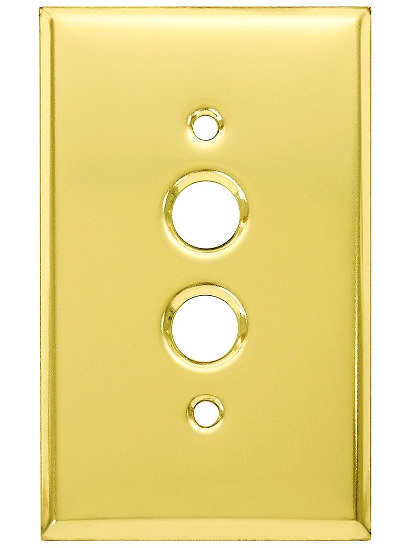 Classic Push Button Switch Plate In Pressed Brass or Steel | House of ...