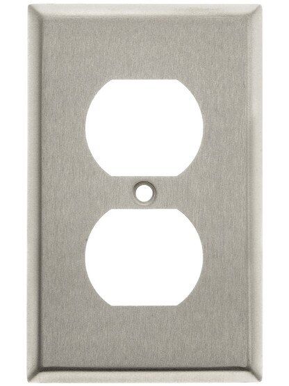 Classic Single Duplex Cover Plate In Pressed Brass or Steel | House of ...