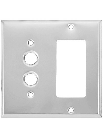 brushed silver light switch