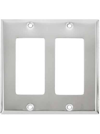 Classic Double Gang GFI Cover Plate In Pressed Brass or Steel | House ...