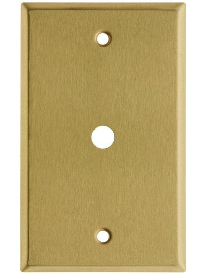 Classic Cable Jack Cover Plate In Pressed Brass or Steel | House of ...