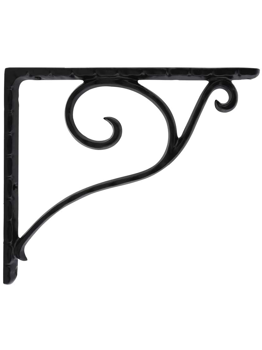 Black Scroll Metal Shelf Brackets