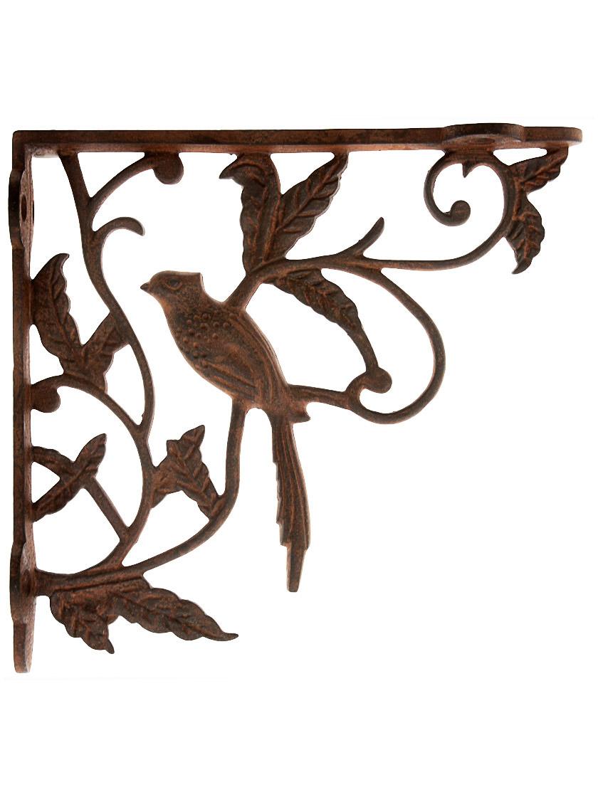 Perched Cardinal Cast Iron Shelf Bracket - 6 3/4" x 7 1/8" | House of ...