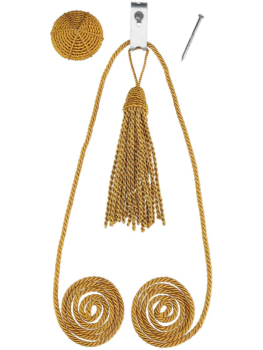 Vera Rosette and Tassel Picture Hanger with Nail Mount | House of ...