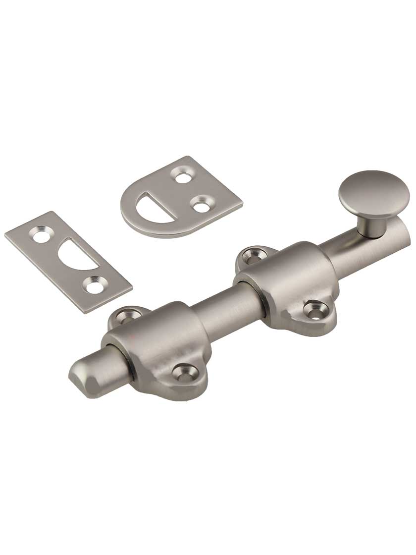 4" Medium-Duty Surface Bolt in Solid Brass | House of Antique Hardware