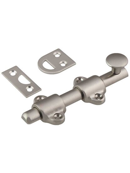4" Medium-Duty Surface Bolt in Solid Brass | House of Antique Hardware