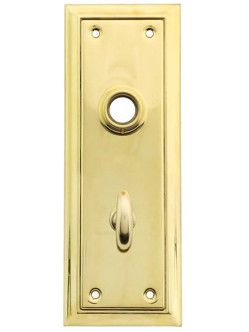 Granby Stamped-Brass Back Plate with Thumb Turn - 6 7/8" x 2 1/2 ...