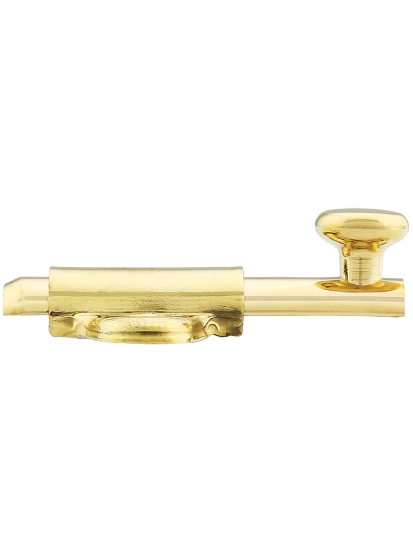 2" Light-Duty Surface Bolt in Solid Brass | House of Antique Hardware