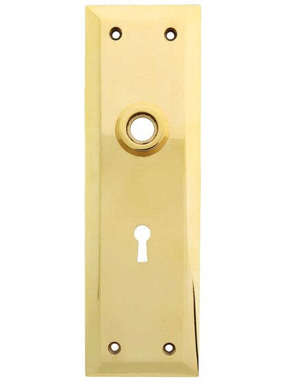 Large Forged-Brass New York Door Plate with Keyhole | House of Antique ...