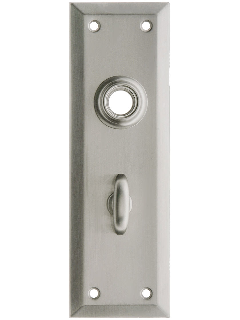 Stamped Brass New York Privacy Back Plate With Thumb Turn | House of ...