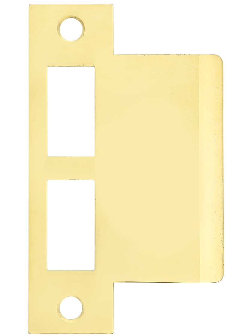 Solid Brass Mortise Lock Strike Plate - 2 1/4-Inch Extended Lip | House ...