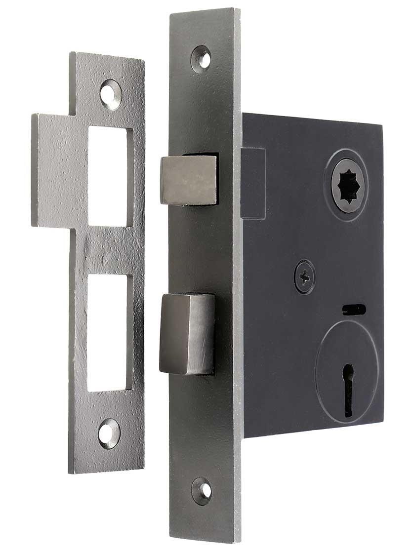 Mortise Lock with Solid Brass Faceplate - 2 1/4" Backset | House of ...