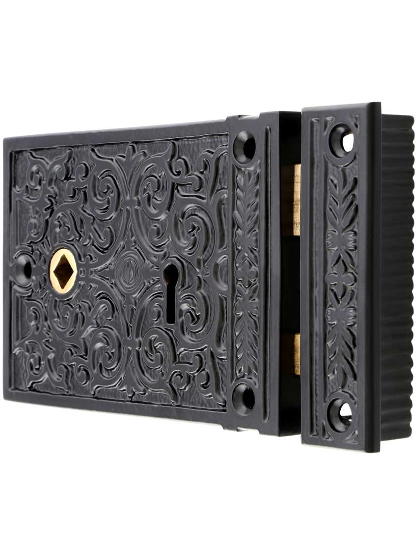 Cast Iron Scroll-Design Rim Lock | House of Antique Hardware