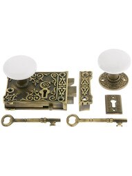 Solid Brass Century Rim Lock With Choice of Finish | House of Antique ...