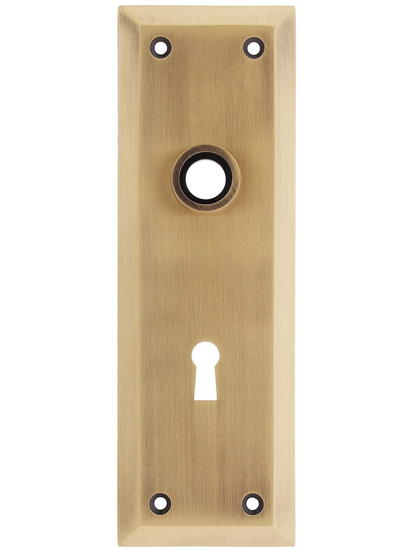 New York Style Forged Brass Back Plate With Keyhole | House of Antique ...