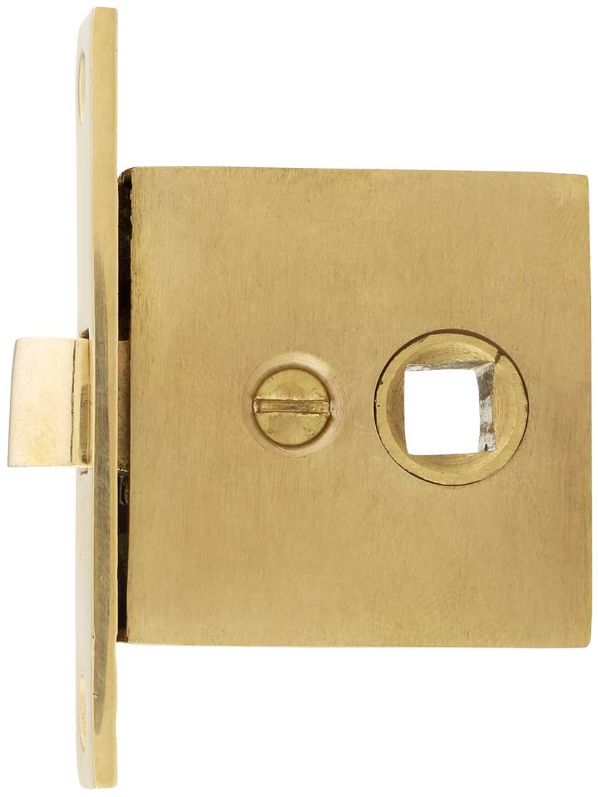 Small Solid-Brass Mortise Latch - 1 3/8" Backset in Polished Brass ...
