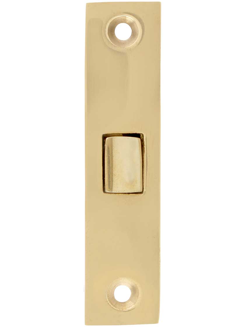 Small Solid-Brass Mortise Latch - 1 3/8" Backset in Polished Brass ...