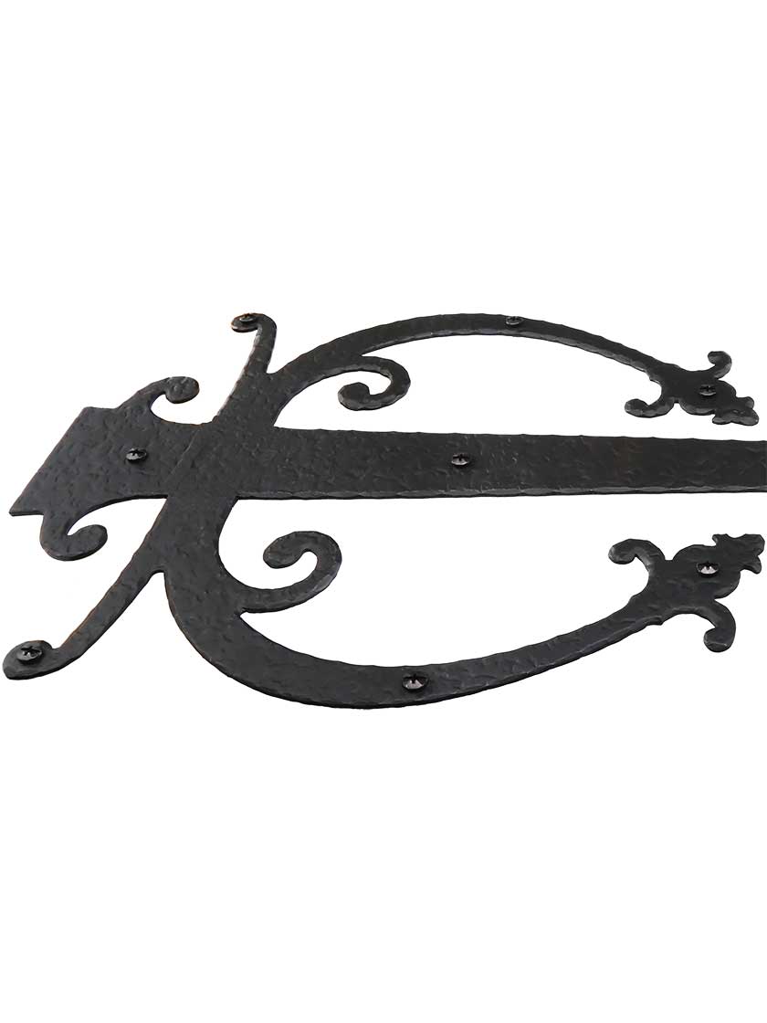 Rough Forged Iron Dummy Hinge Strap With Fancy Warwick Banjo Shape ...
