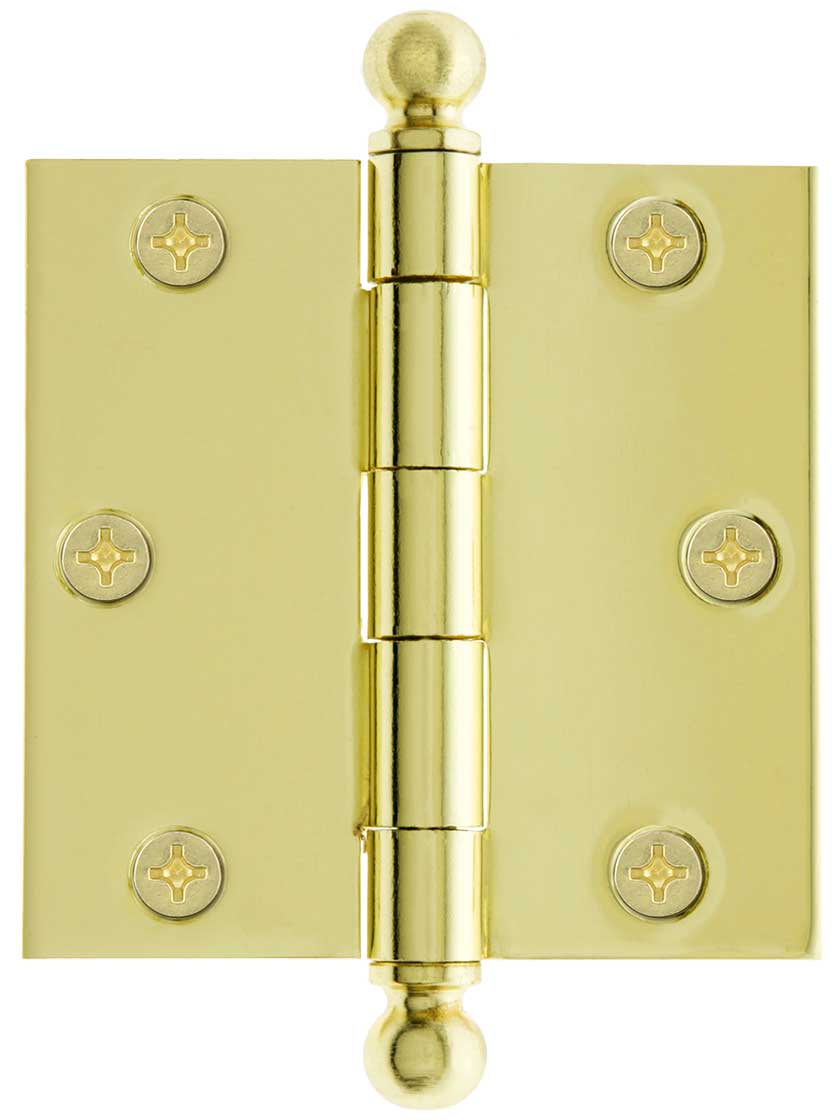 3" Heavy Duty Plated Steel Door Hinge With Ball Tips | House of Antique ...