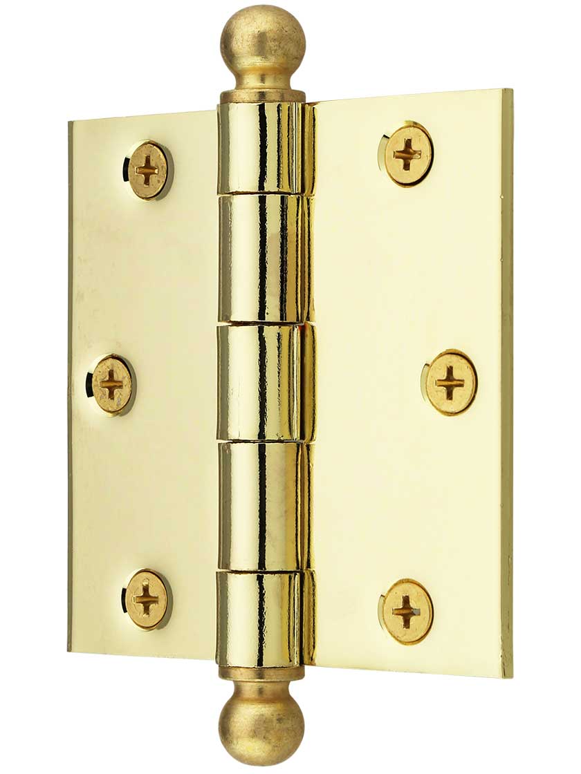 3 1/2" Heavy Duty Plated Steel Door Hinge With Ball Tips | House of ...