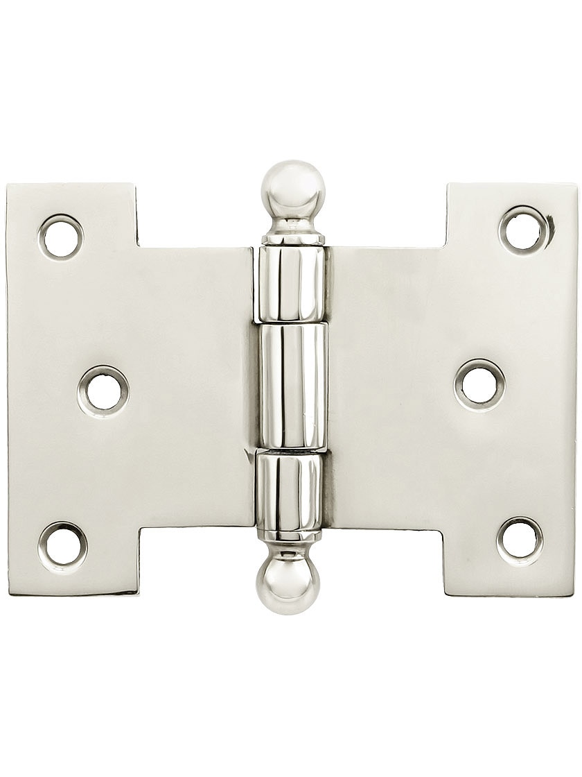 Solid-Brass Parliament Hinge with Ball Tips - 2 1/4-Inch x 3-Inch ...