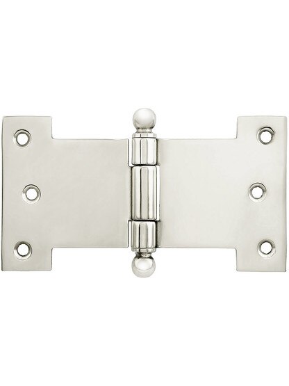 Solid-Brass Parliament Hinge with Ball Tips - 2 1/2-Inch by 4 1/2-Inch ...