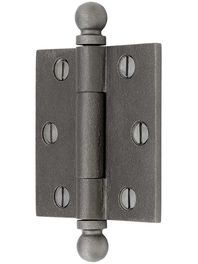 2 1/2-Inch Cast Iron Door Hinge With Ball Finials | House of Antique ...