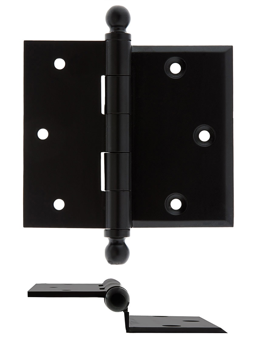 3 1/2" Brass Half-Mortise Door Hinge With Beveled Surface Leaf | House ...