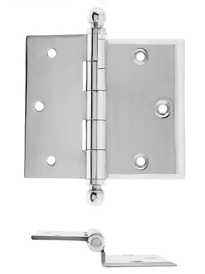 3 1/2" Brass Half-Mortise Door Hinge With Beveled Surface Leaf | House ...