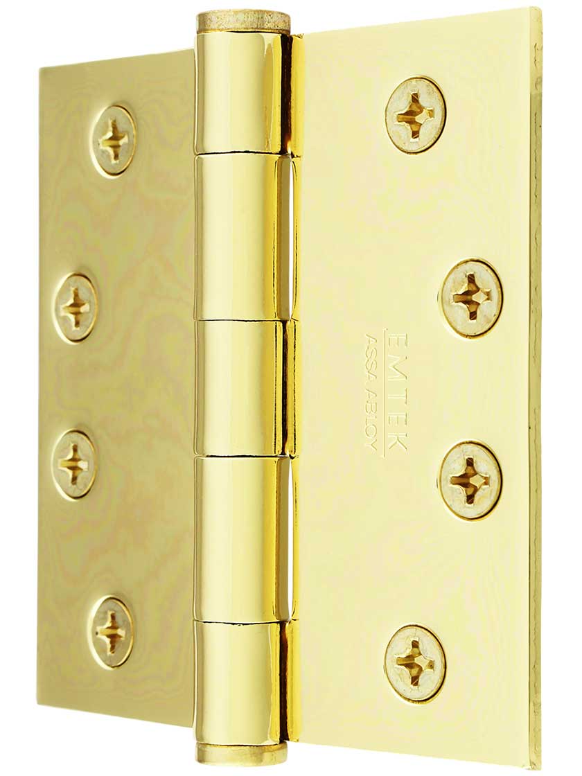 4-Inch Heavy Duty Plated Steel Door Hinge With Button Tips | House of ...