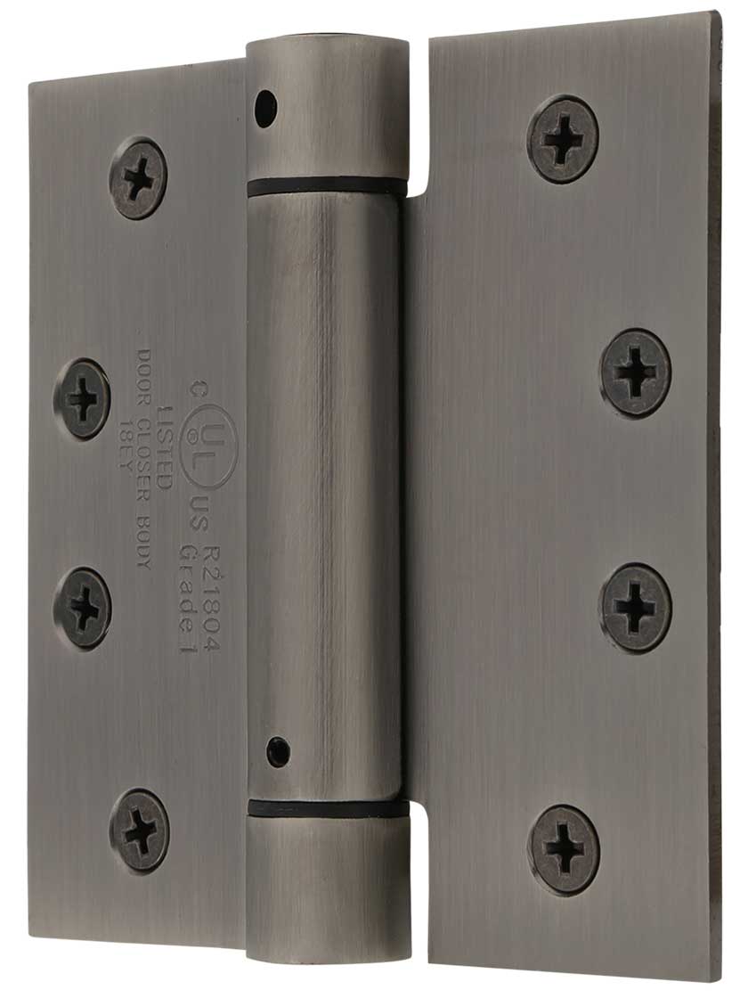 4" Single Action Spring Hinge with Square Corners | House of Antique ...