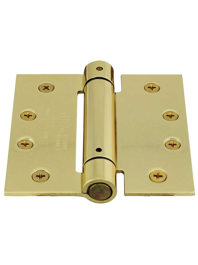 4" Single Action Spring Hinge with Square Corners | House of Antique ...