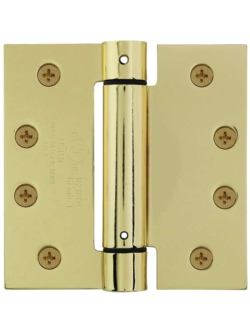 4" Single Action Spring Hinge with Square Corners | House of Antique ...