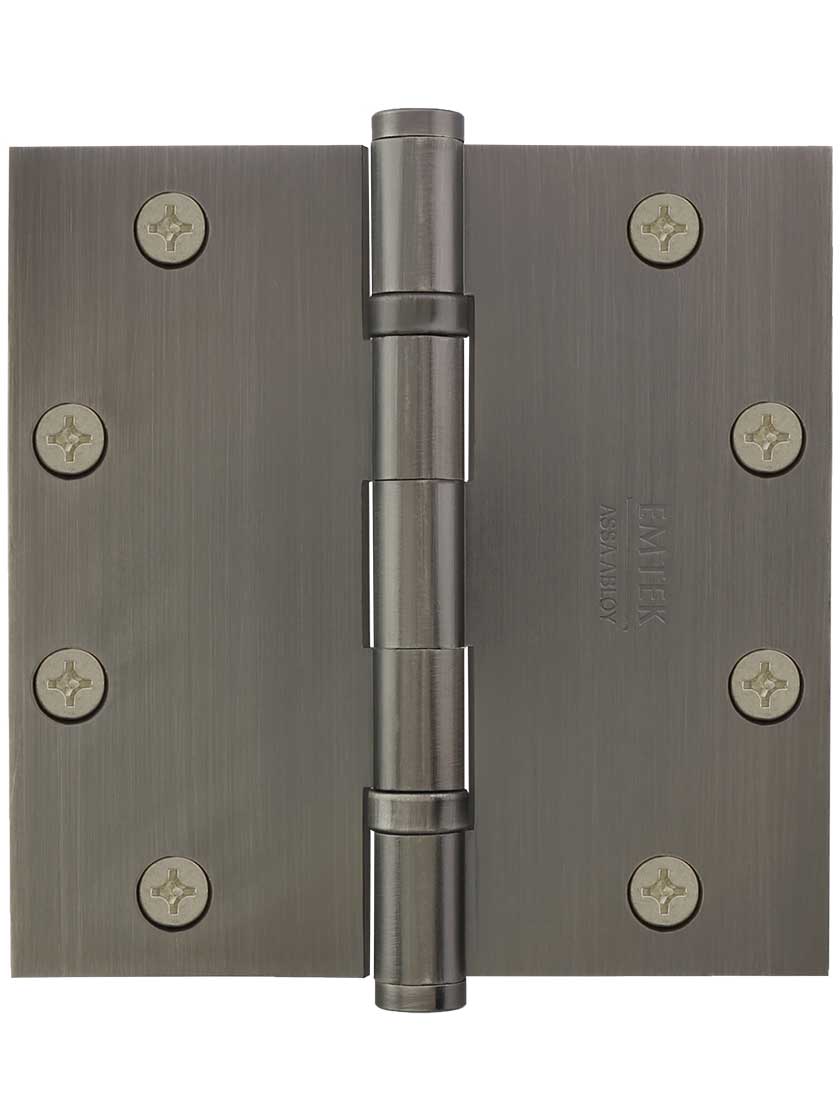 5-Inch Solid Brass Ball Bearing Door Hinge With Button Tips | House of ...
