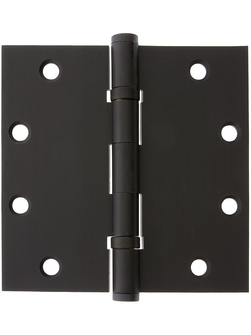 5-Inch Solid Brass Ball Bearing Door Hinge With Button Tips | House of ...