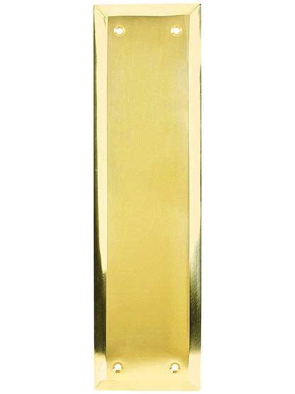 New York Push Plate In Solid, Cast Brass | House of Antique Hardware