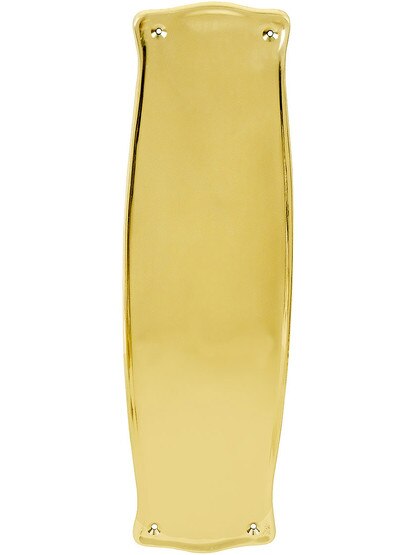 Prairie Style Push Plate In Solid, Cast Brass | House of Antique Hardware