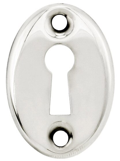 Stamped Brass Oval Keyhole Cover | House of Antique Hardware