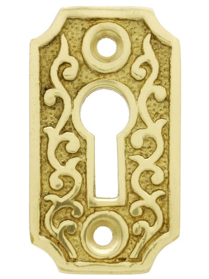 Solid Brass Scroll Keyhole Cover | House of Antique Hardware