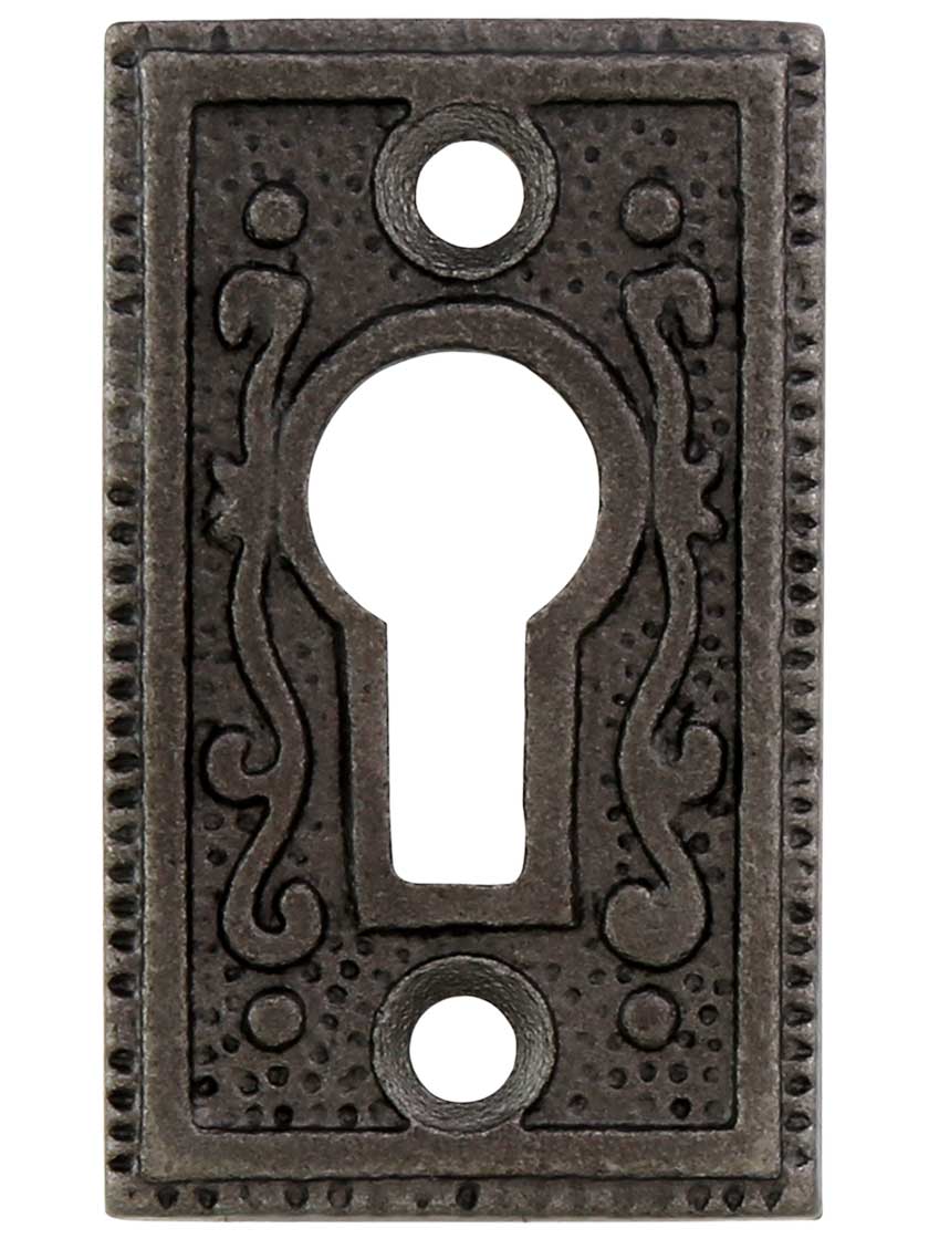 Cast-Iron Rectangular Ornate Keyhole Cover | House of Antique Hardware