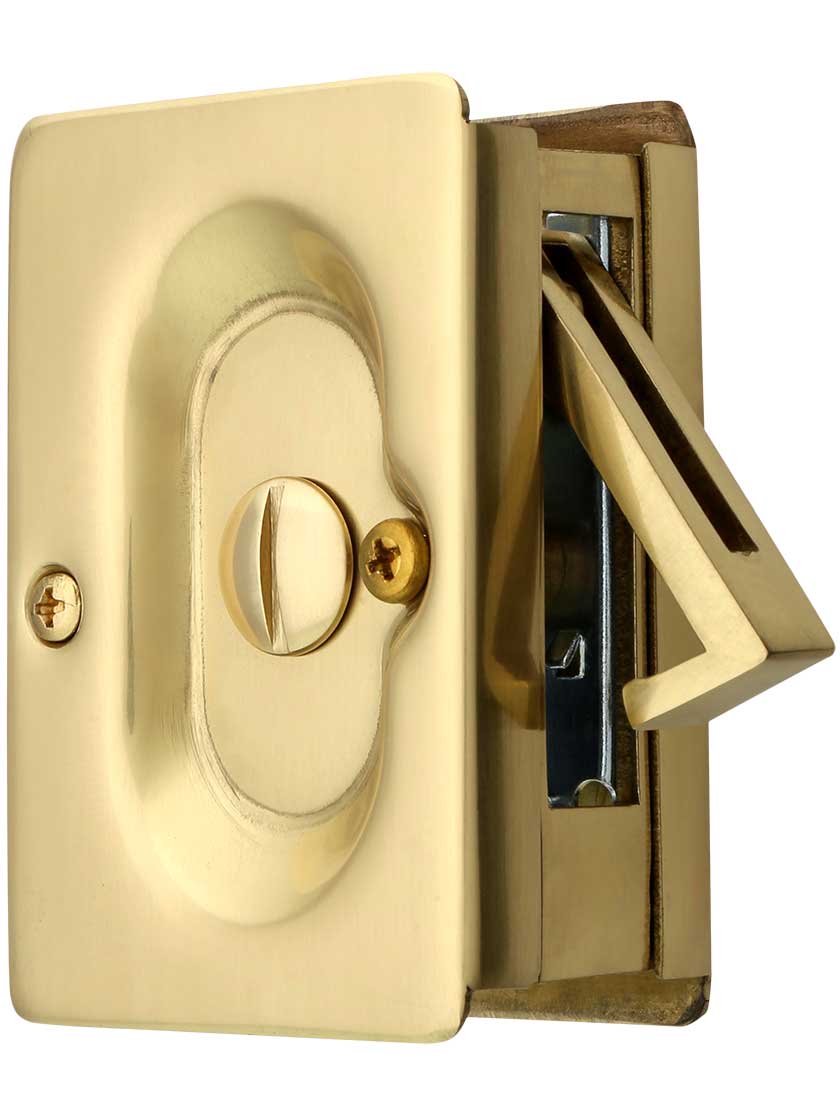 Premium Quality Mid-Century Pocket Door Privacy Lock Set | House of ...