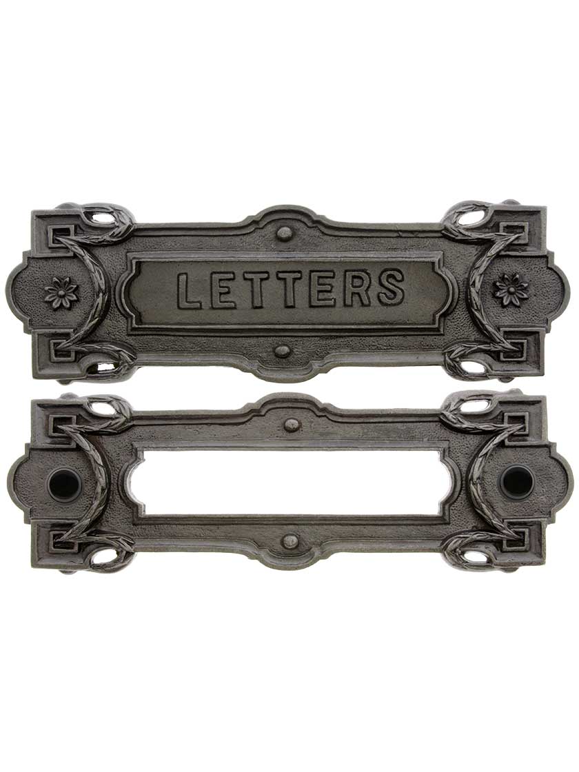 Cast Iron Neo-Classical Letter Slot With Vintage Iron Finish | House of ...