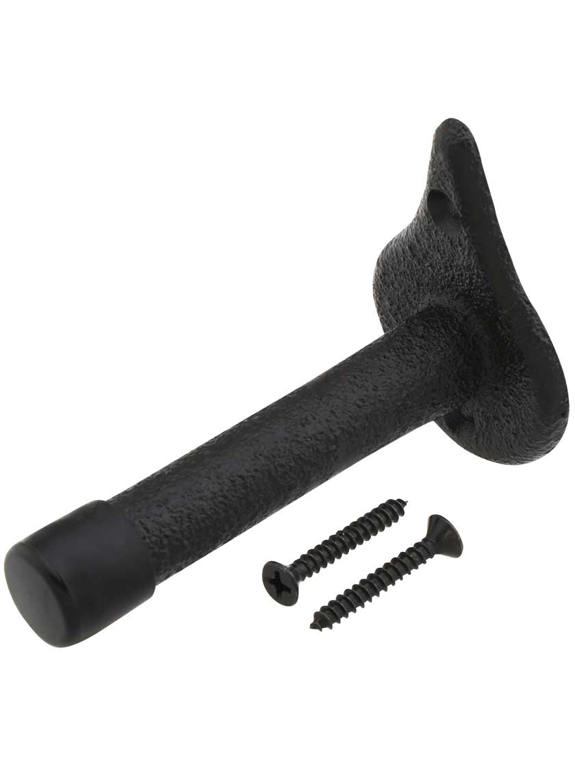 Cast Iron Door Stop With Black Powder-Coated Finish | House of Antique ...