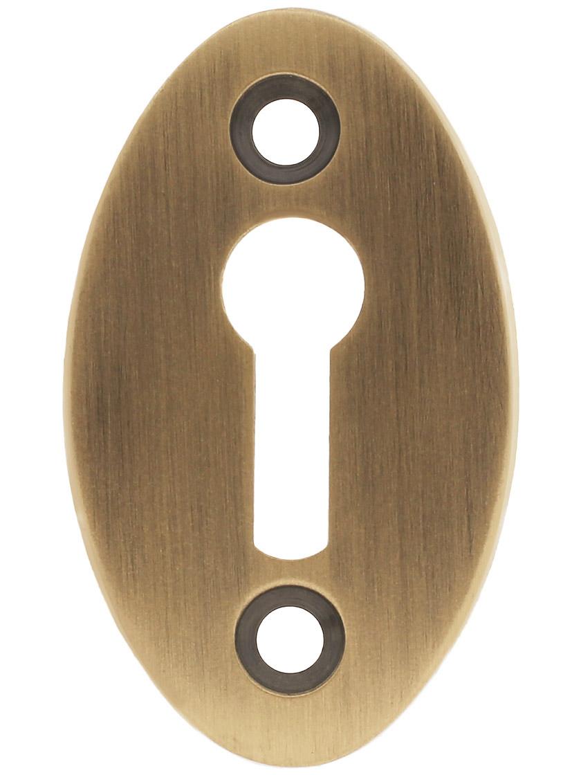 Plain Keyhole Cover - 1 7/8 x 1 1/8" | House of Antique Hardware