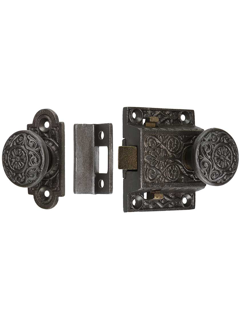 Decorative Cast Iron Screen Door Latch Set | House of Antique Hardware