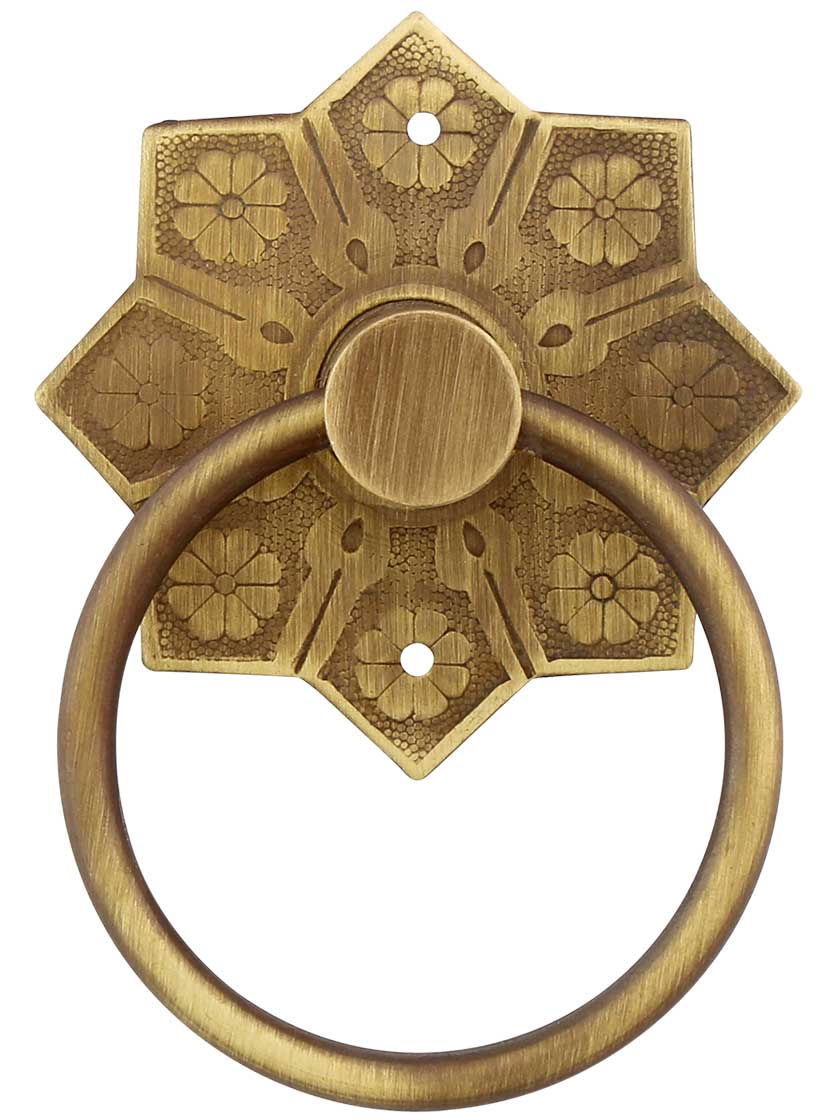Eastlake Star Pattern Ring Pull | House of Antique Hardware