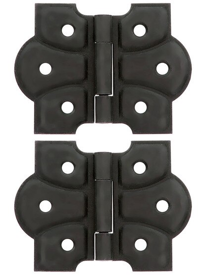 Pair of Small Craftsman Flush Mount Cabinet Hinges - 1 3/4" H x 2 3/8 ...