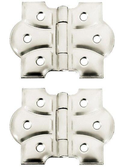 Pair of Small Craftsman Flush Mount Cabinet Hinges - 1 3/4" H x 2 3/8 ...