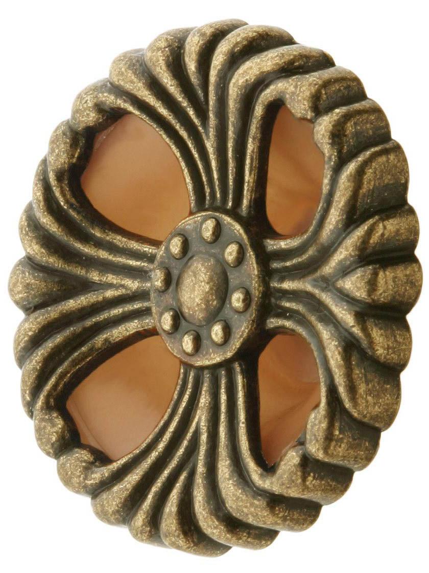 Waterfall Cabinet Knob with Bakelite Insert - 2" Diameter | House of ...