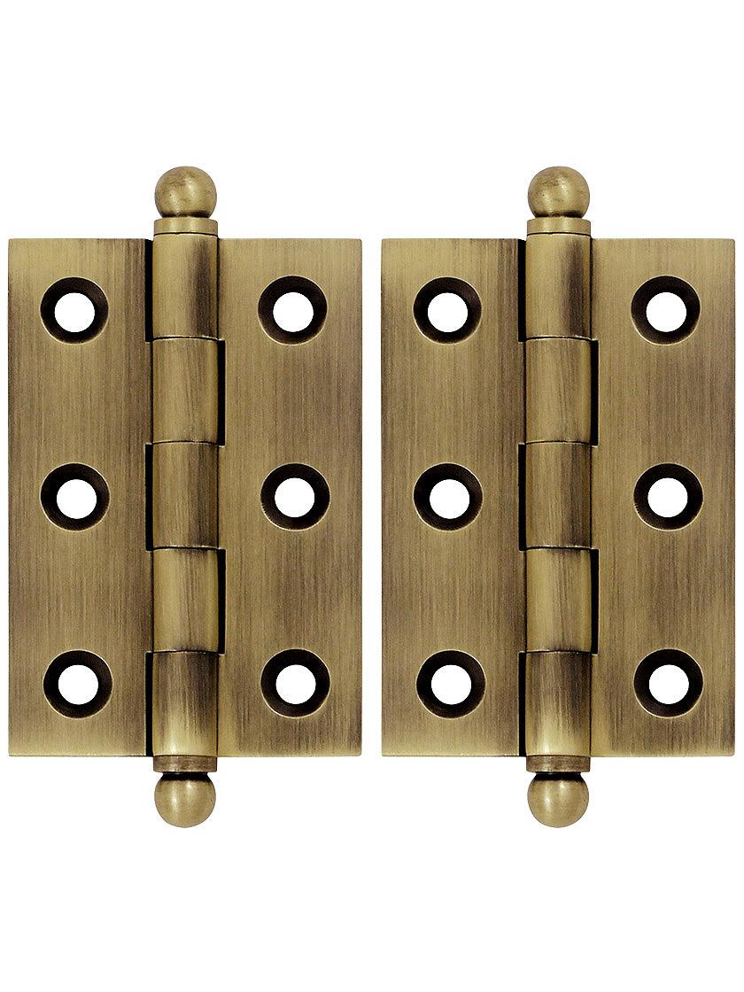 Pair of Premium Solid Brass Cabinet Hinges - 2 1/2" x 1 11/16" | House ...